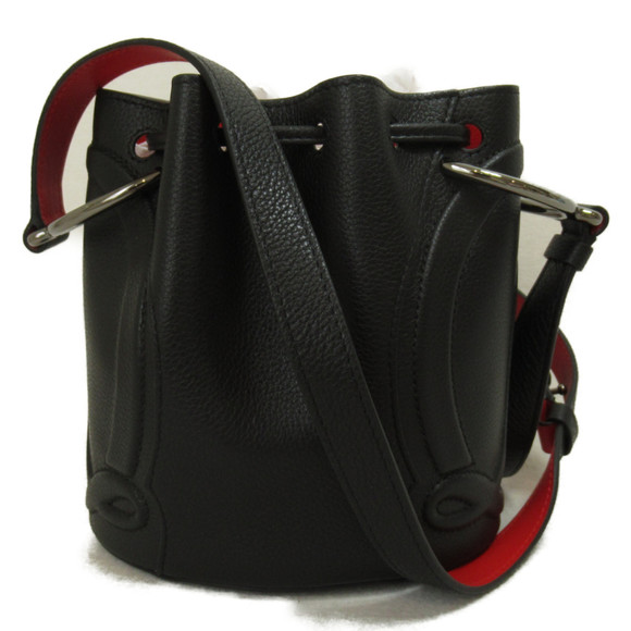 Vintage | Bags | Christian Louboutin Shoulder Bag Black Calfskin ...